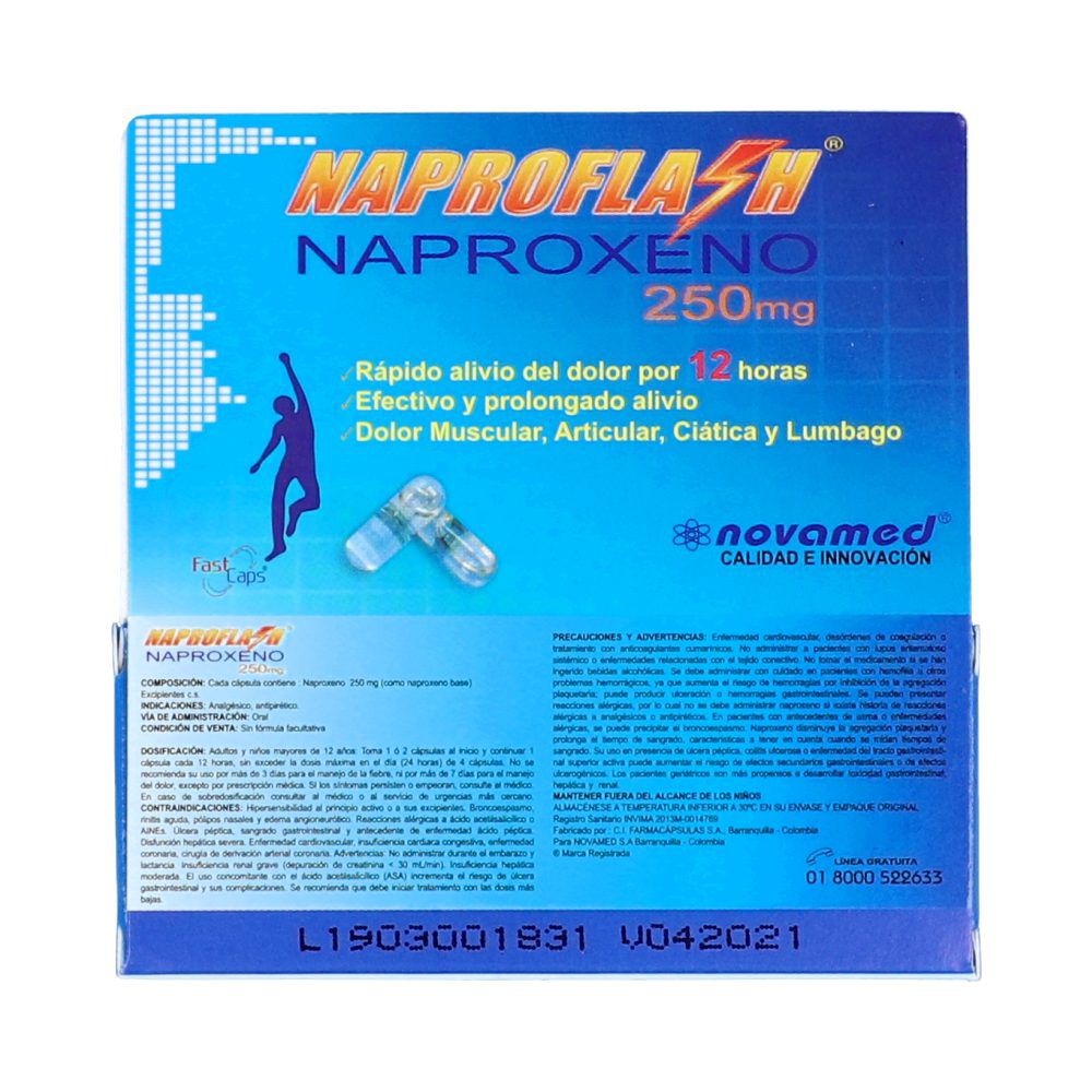 Naproflash Capsulas Caja X 4 Capsulas Promo Pag3 Llev4
