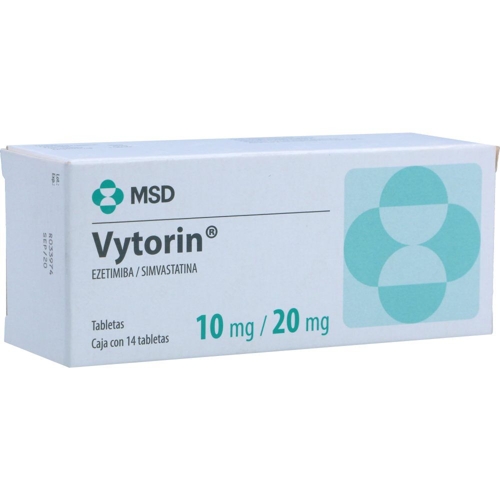 Vytorin 10Mg+20Mg Caja X 14 Tabletas