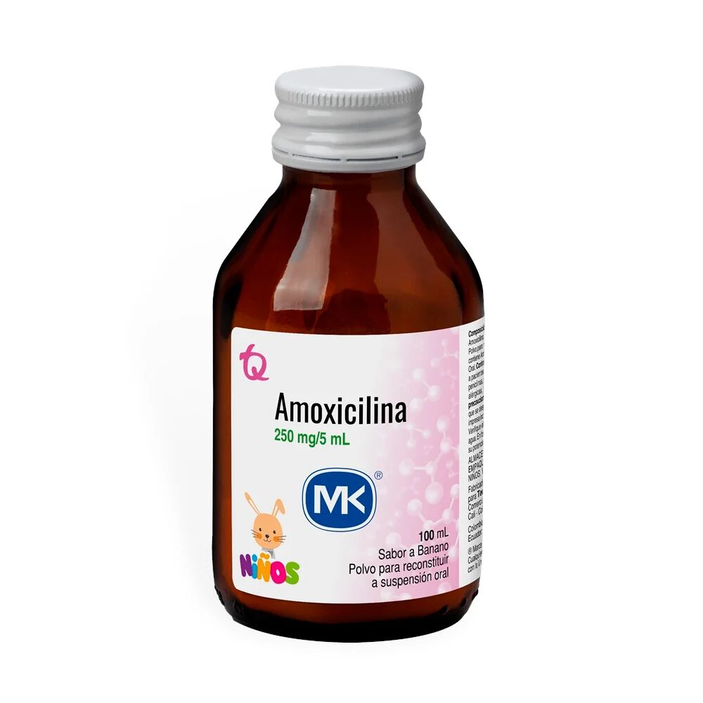 Amoxicilina 250Mg/5Ml(5%) Polvo Suspención Oral Frasco X 100Ml Mk