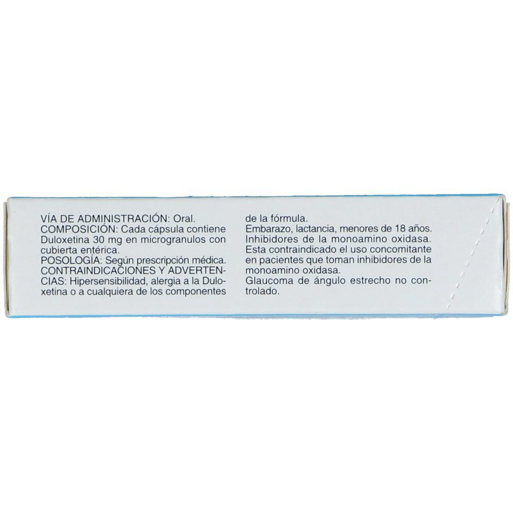 Duxetina 30Mg Caja X 30 Cápsulas