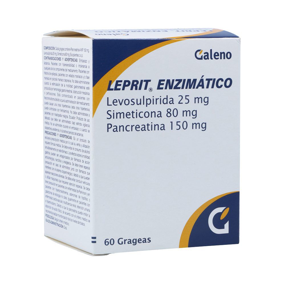 Leprit Enzimático (25+80+150)Mg Caja X 60 Grageas