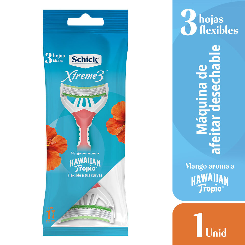 Maquina Afeitar Schick Xtreme 3 Hawaiian Tropic Sob X 1