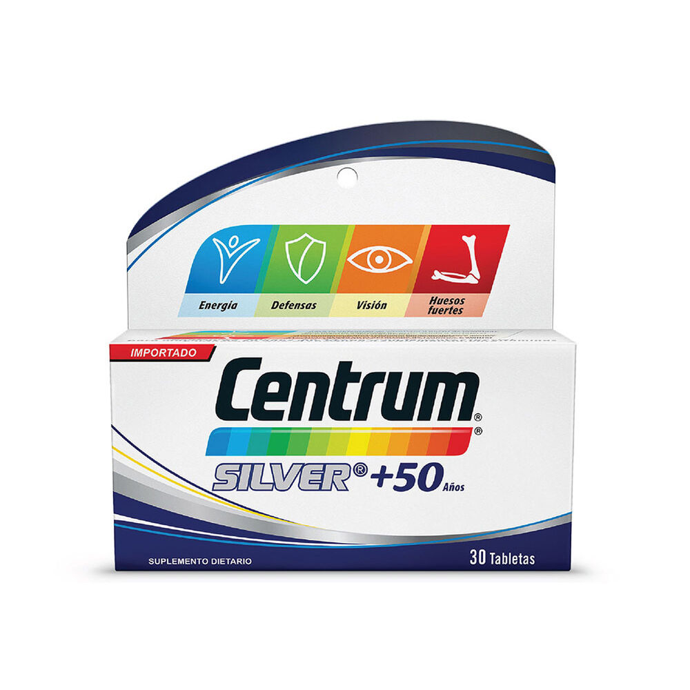 Centrum Silver + 50 Anos Tableta Frasco X 30