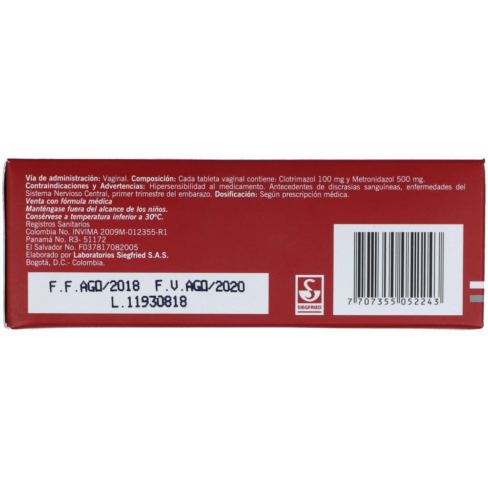 Gynoflor 500Mg+100Mg Caja X 10 Tabletas Vaginal