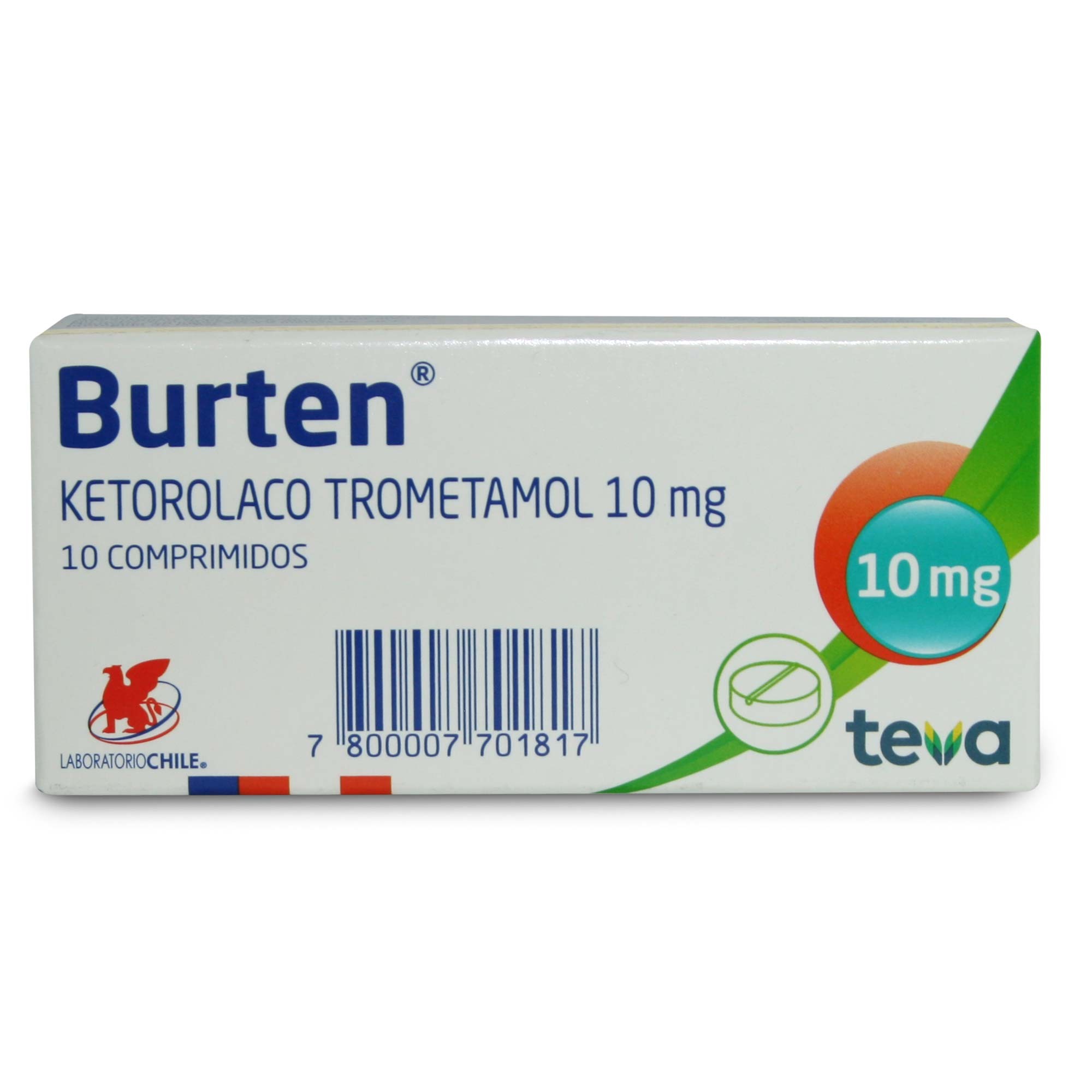 Burten Ketorolaco 10 mg 10 Comprimidos | Los expertos en ahorro Cruz ...