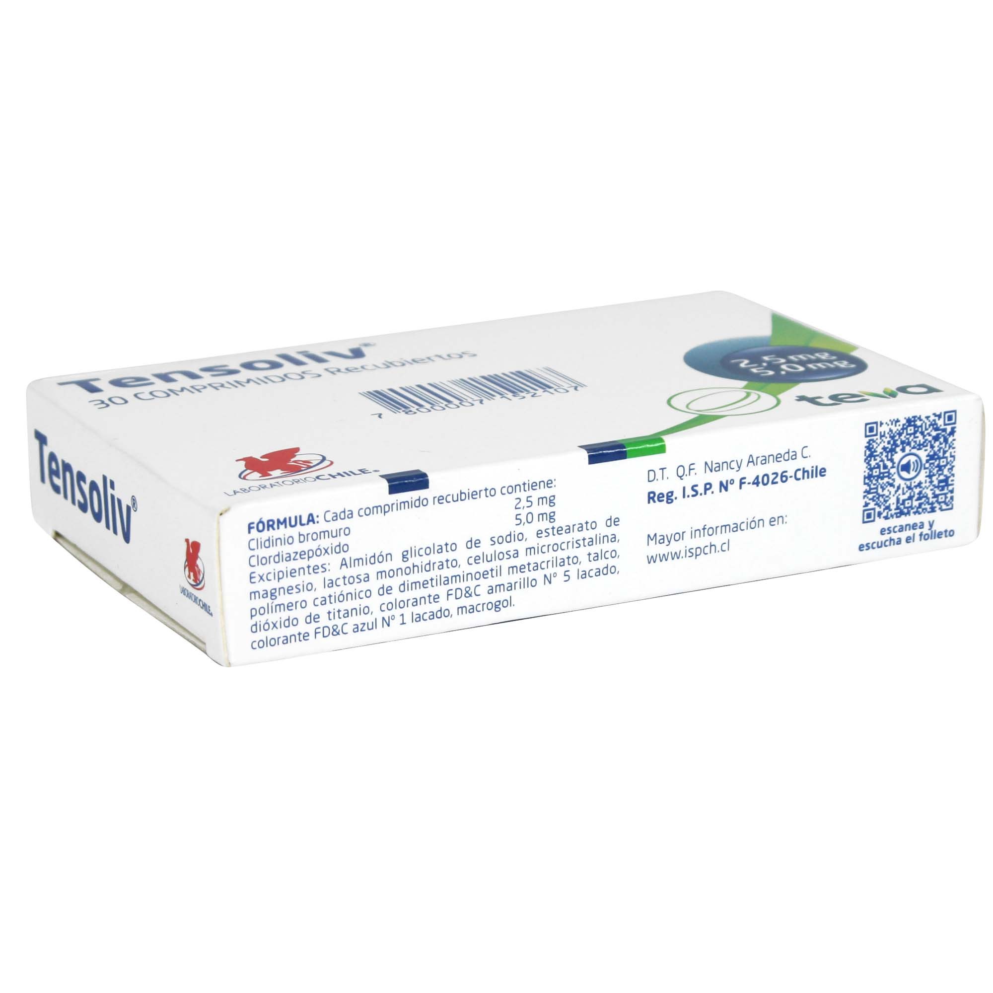 Tensoliv Clordiazepoxido 5 mg 30 Comprimidos | Los expertos en ahorro ...