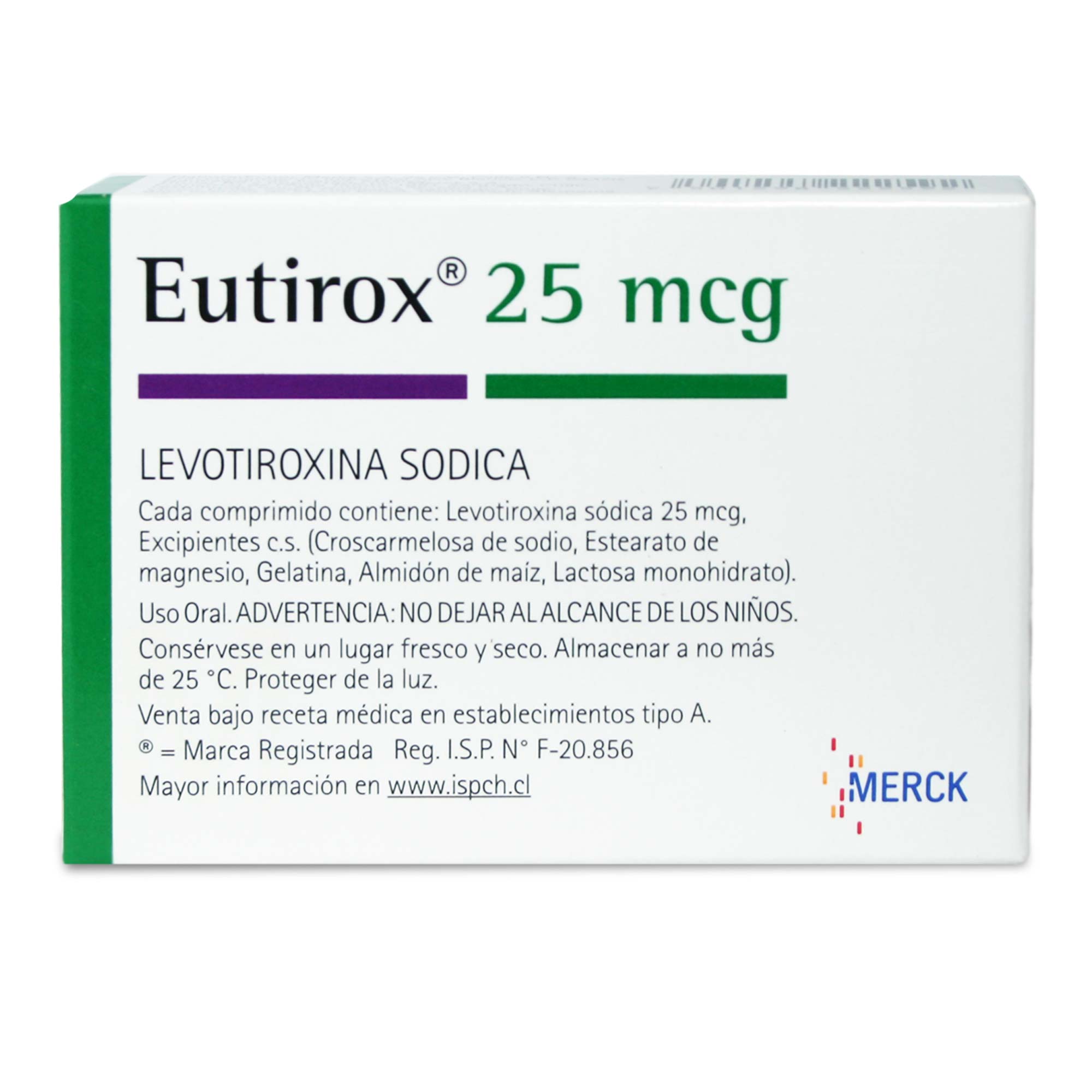 Eutirox 25 Levotiroxina 25 mcg 50 Comprimidos | Los expertos en ahorro ...