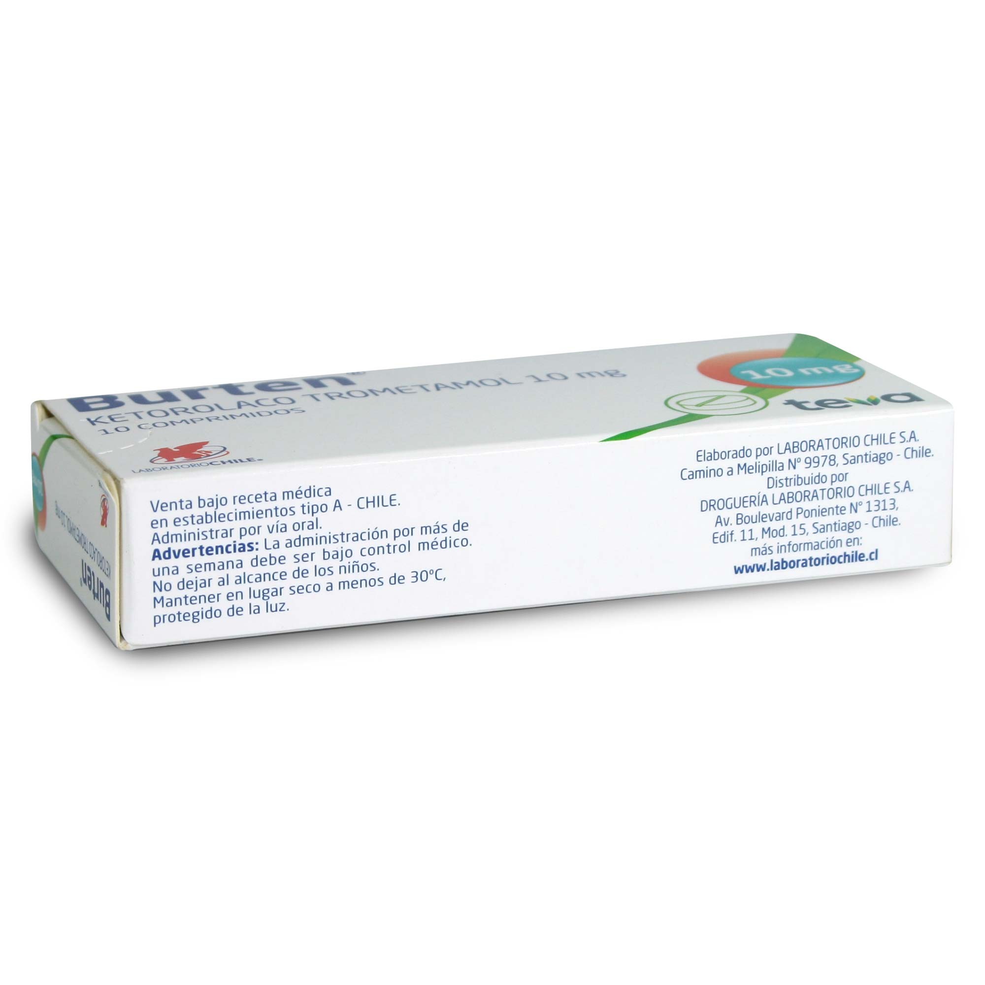 Burten Ketorolaco 10 mg 10 Comprimidos | Los expertos en ahorro Cruz ...