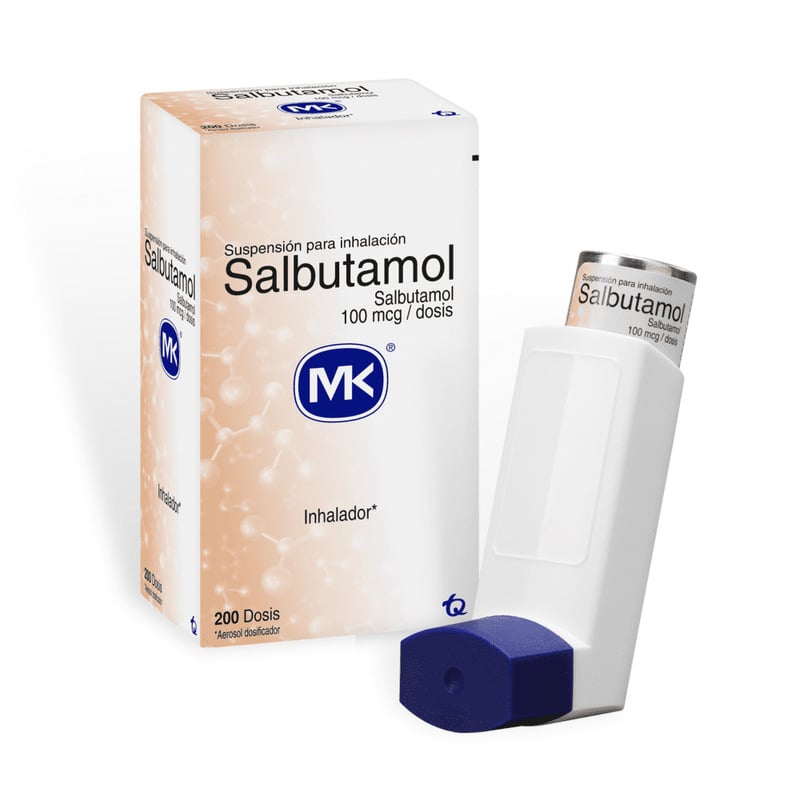 Salbutamol 100Mcg/Dosis Inhalación 1 Frasco