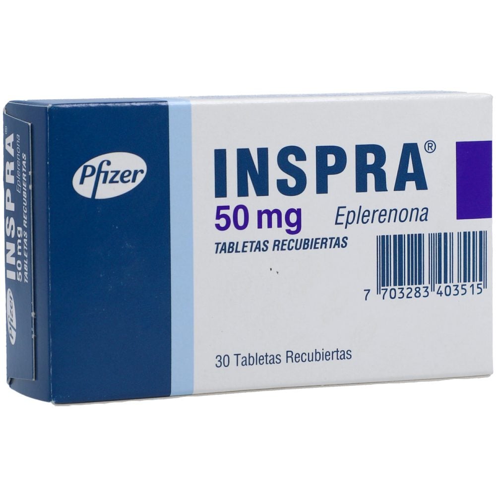 Inspra Tabletas Recubiertas 50Mg Caja X 30 | Cruz Verde