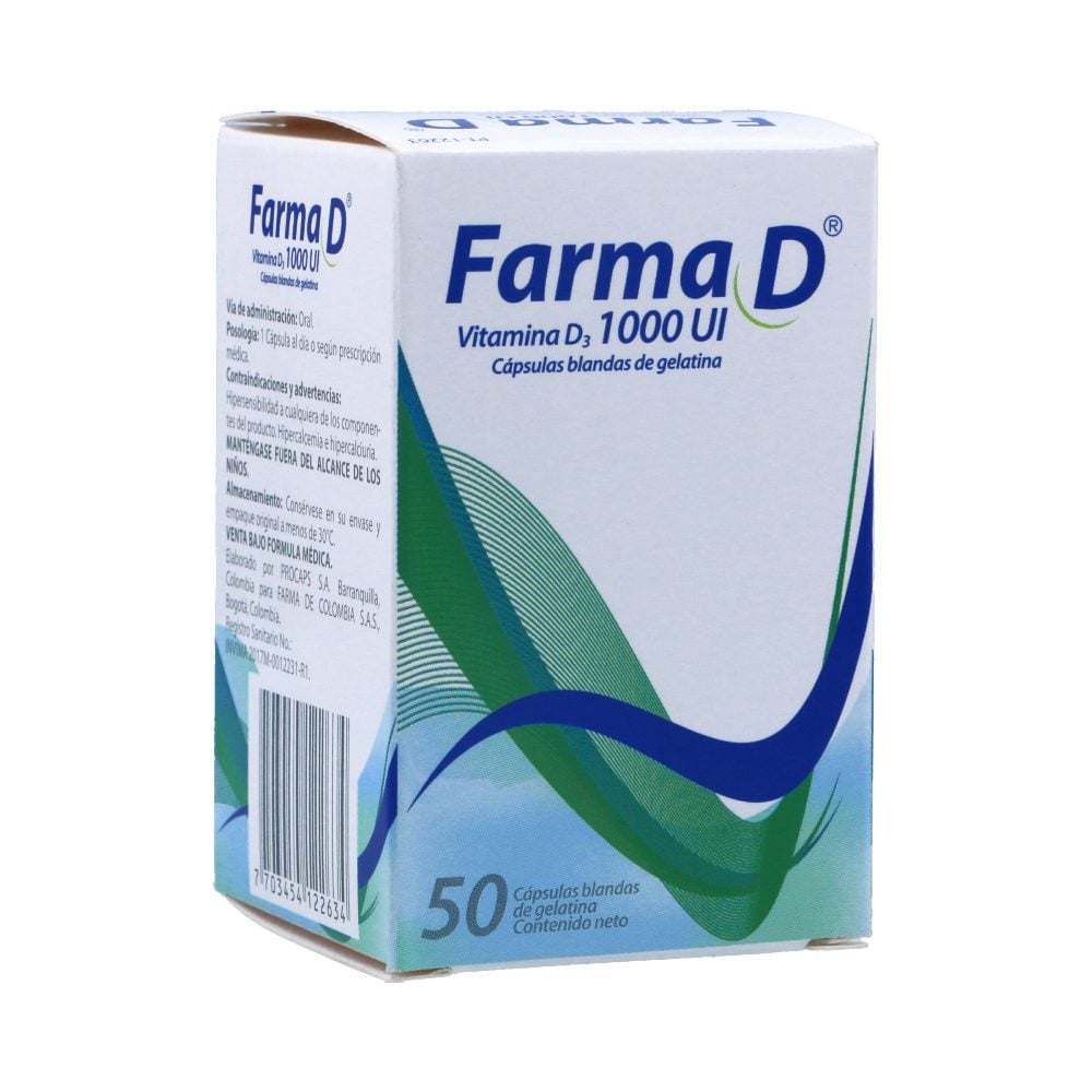 Farma D Cápsulas Blandas 1000 Ui · 50 Cápsulas | Cruz Verde