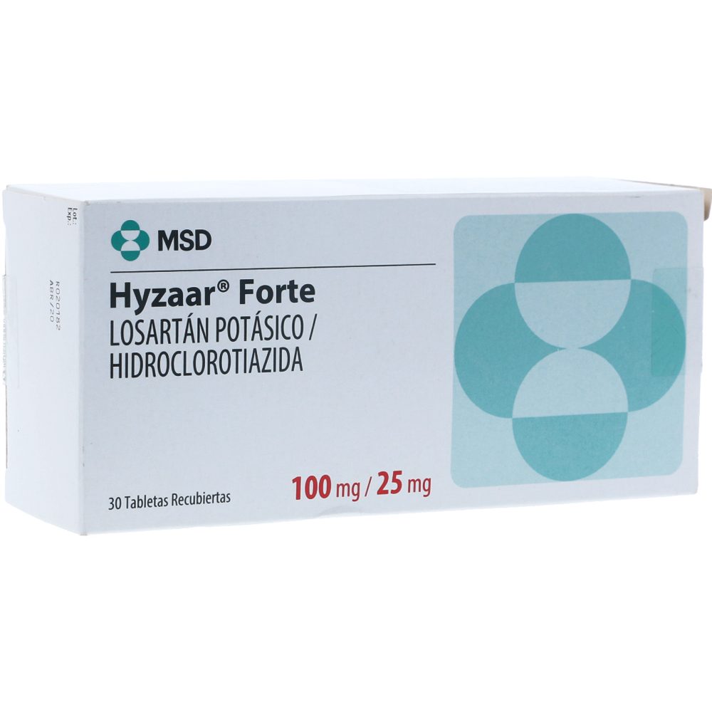 Hyzaar Forte Tabletas Recubiertas 100Mg+25Mg Caja X 30 | Los expertos ...