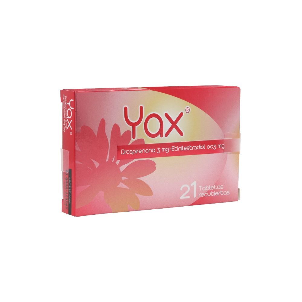 Yax 3 mg + 0,03 mg · Anticonceptivo · 21 grageas | Cruz Verde
