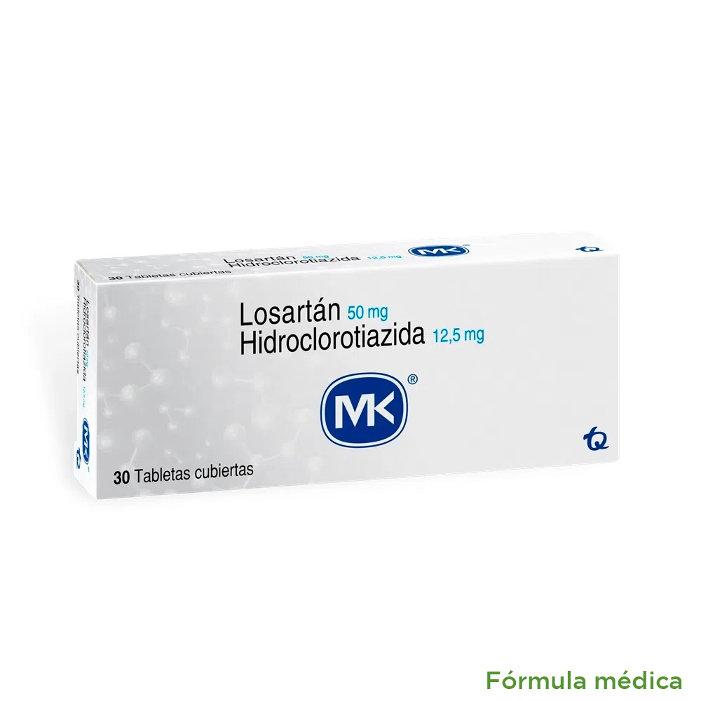 Hidroclorotiazida+Losartan (12.5+50)Mg Tabletas Recubiertas Caja X 30 ...