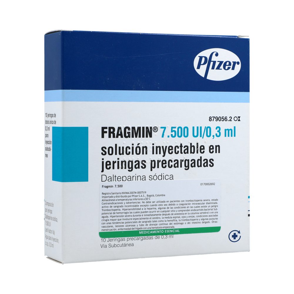 Fragmin 7500Ui/0.3mL Caja X 10 Jeringa Prellenada Solución Inyectable ...
