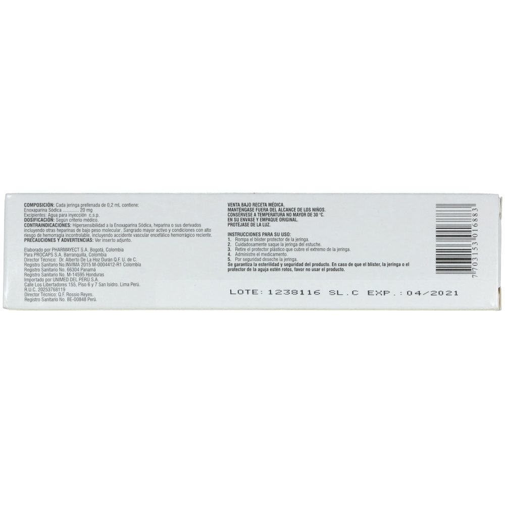 Clenox 20Mg/0.2mL(100Mg/mL) Sol Iny Caja X 1 Jerpel | Los expertos en ...