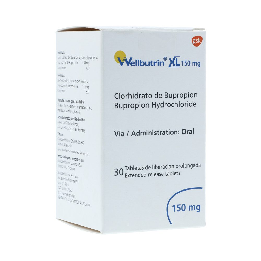 Wellbutrin Xl Tabletas Liberaci n Prolongada 150Mg Frasco X 30 Los