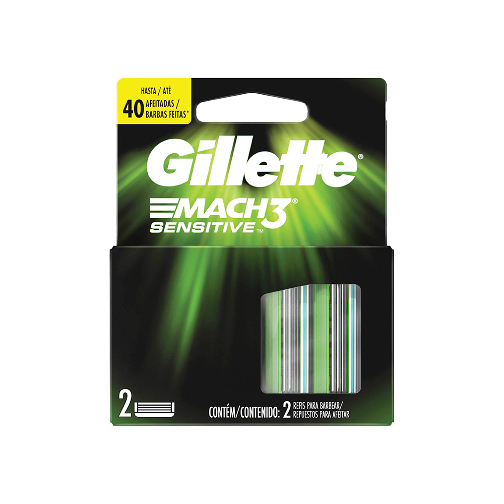 Repuesto Mach 3 Sensitive Gillette Sobre X 2 | Los expertos en ahorro ...
