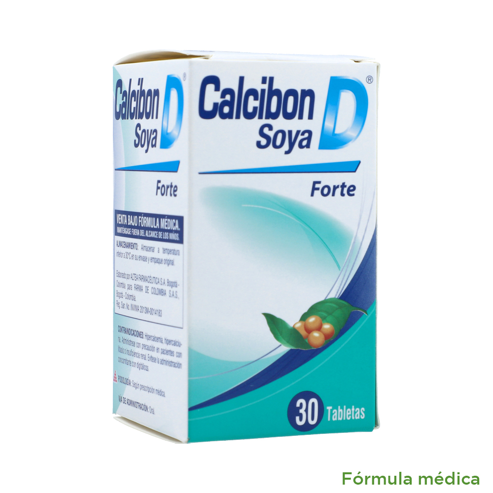 Calcibon D Soya Forte (950+50+50)Mg+400Ui Tabletas Recubiertas Frasco X ...