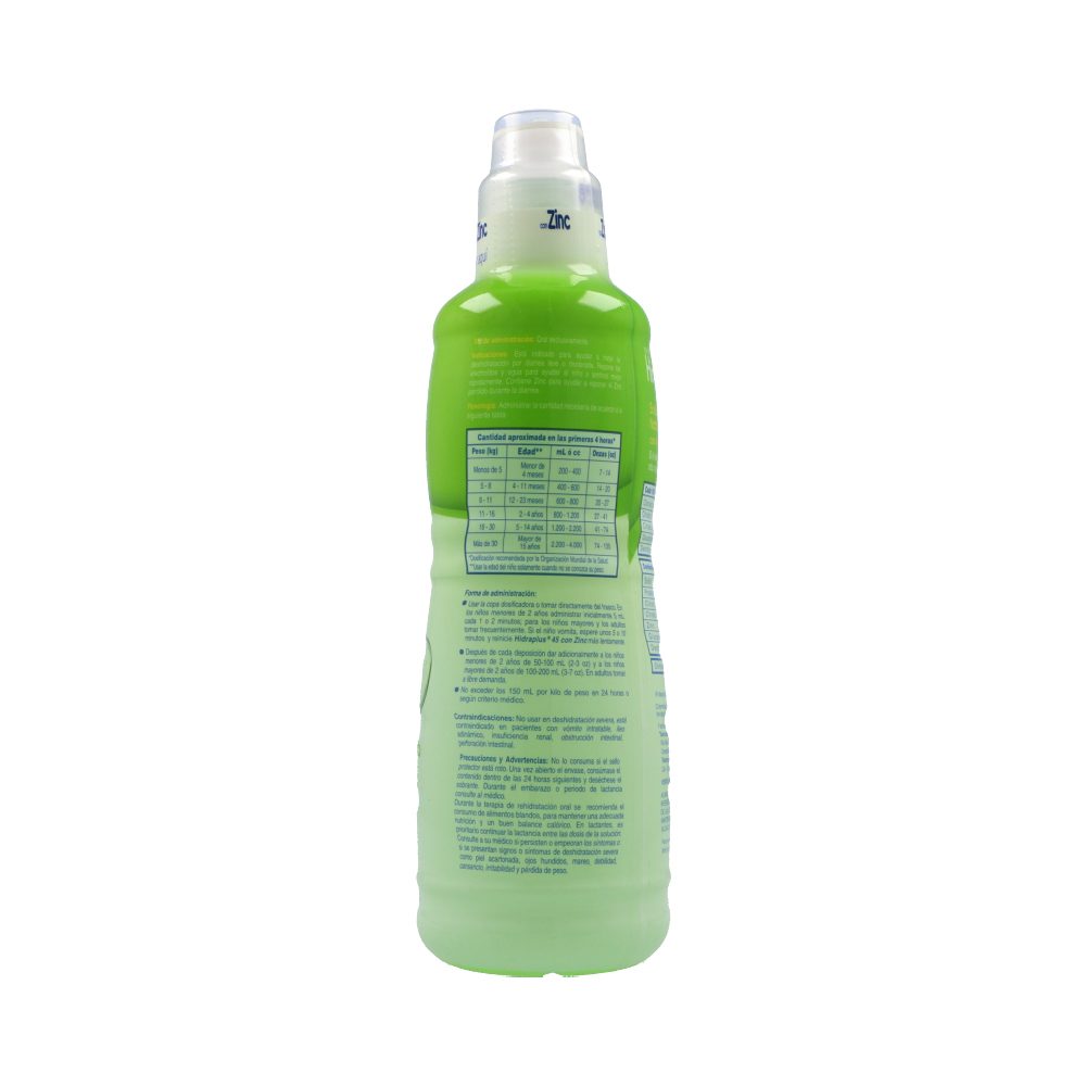 Hidraplus + Zinc 45Meq Solución Oral Frasco X 400mL Manzana | Los ...
