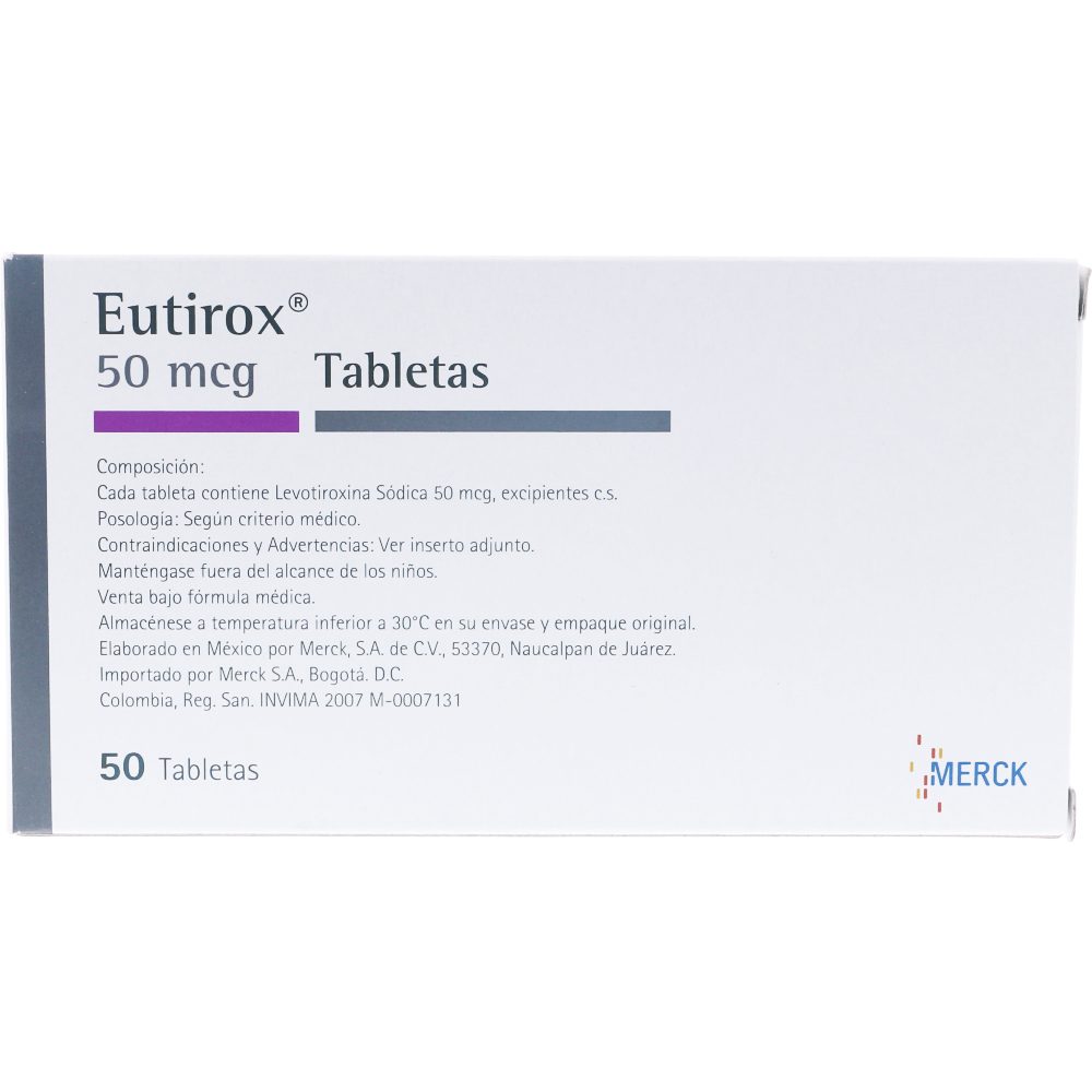 Eutirox 50Mcg Caja X 50 Tabletas | Los expertos en ahorro Cruz Verde ...