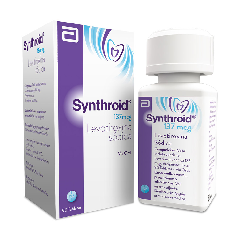 Synthroid 137Mcg Frasco X 90 Tabletas | Cruz Verde