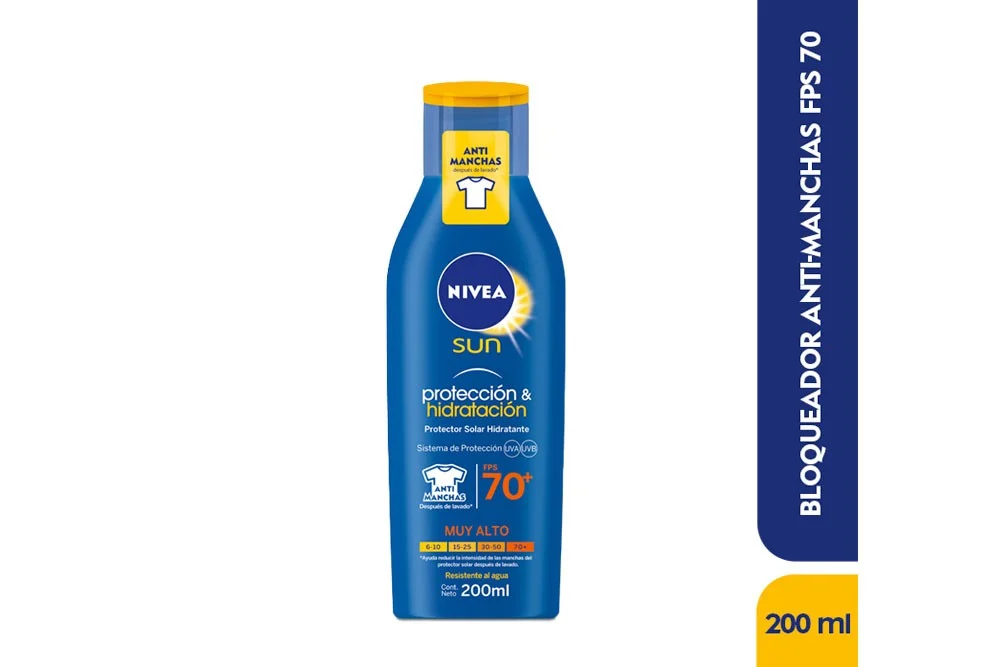 Protector Solar Protec & Hidrata Nivea Sun Spf 70 Frasco X 200Ml | Cruz ...