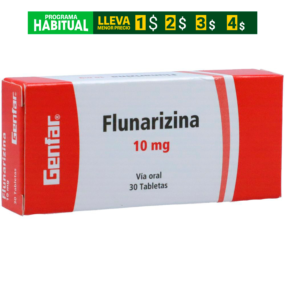 Flunarizina Genfar 10Mg Caja X 30 Tabletas | Los expertos en ahorro ...