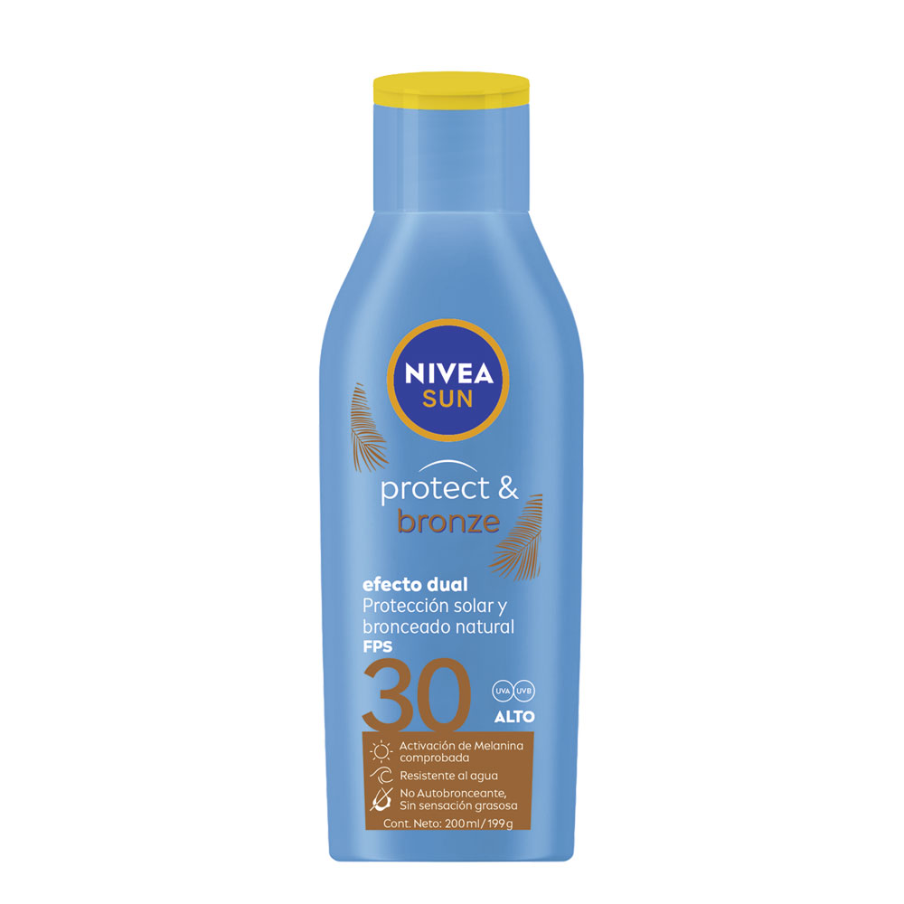 Protector Solar Protect & Bronze Nivea Sun Fps 30 Frasco X 200Ml | Cruz ...