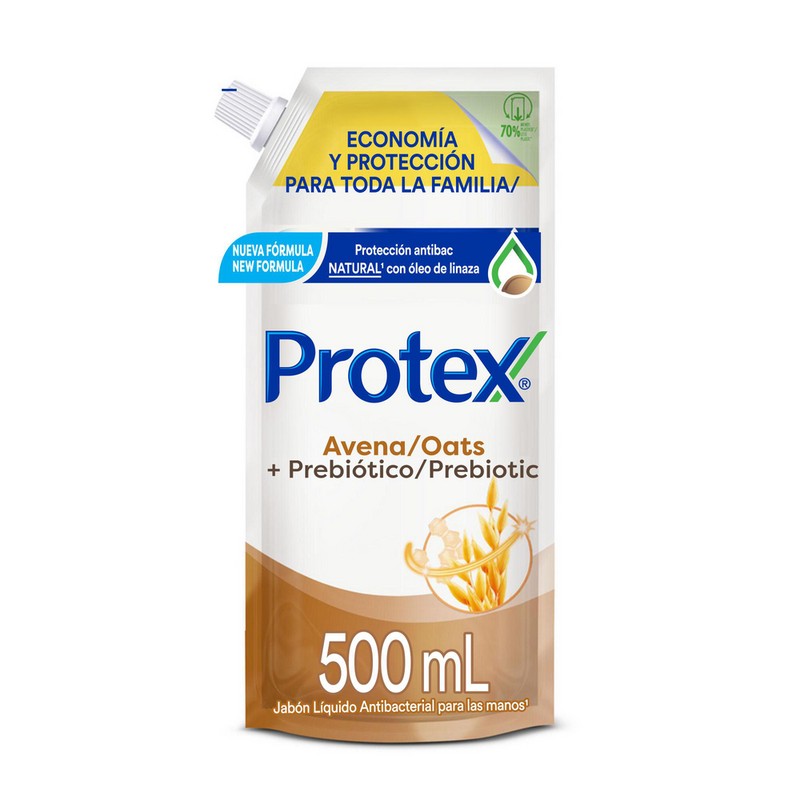 Jabón Líquido Antibacterial Para Manos Avena Bolsa X 500 mL | Cruz Verde