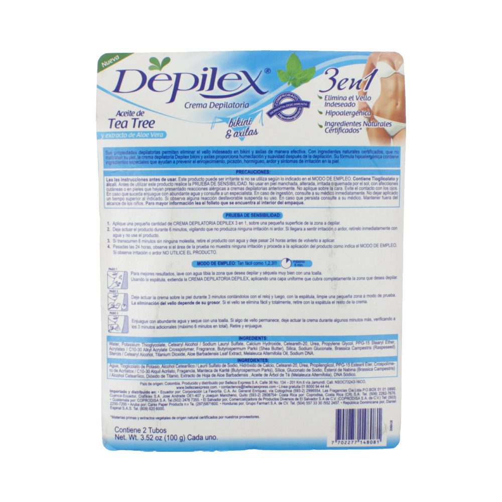 Crema Depilatoria Depilex Frasco X 100 Gr | Los expertos en ahorro Cruz ...