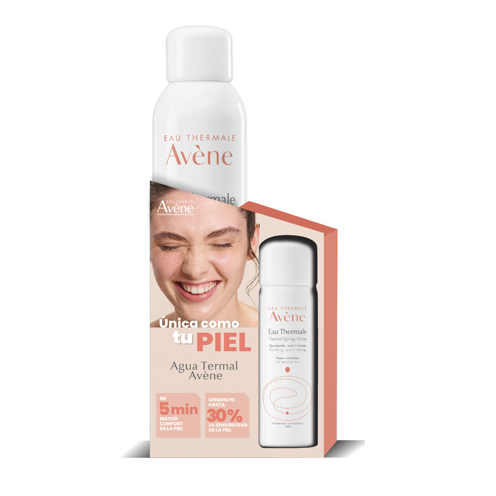 Promo Agua Termal Avene Unica Como Tu Piel Frasco X 300Ml+Frasco X 50Ml