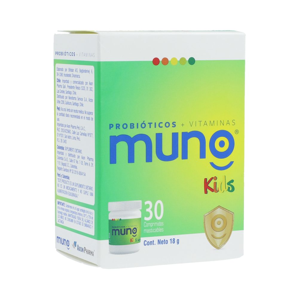 Muno Kids Múltiples Componentes Probióticos Y Vitamina Frasco X 30 ...