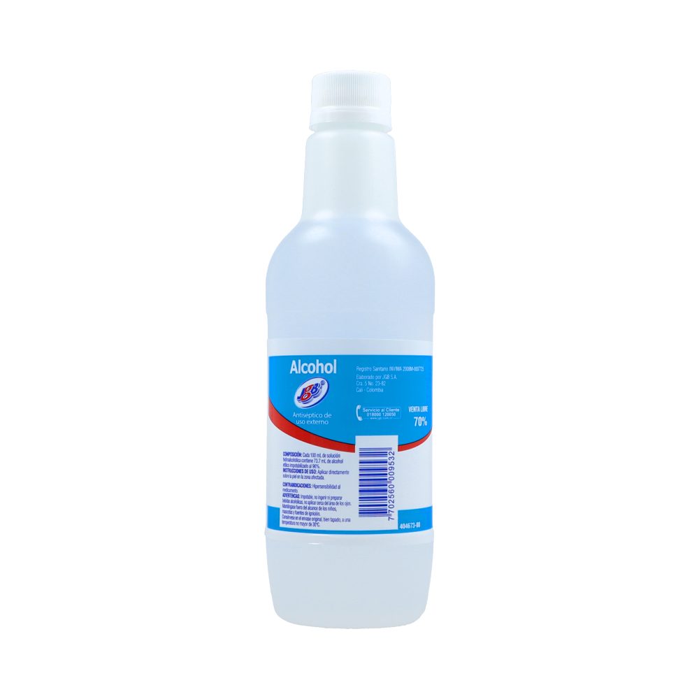 Alcohol Antiseptico Jgb Frasco X 350mL | Los expertos en ahorro Cruz Verde Colombia