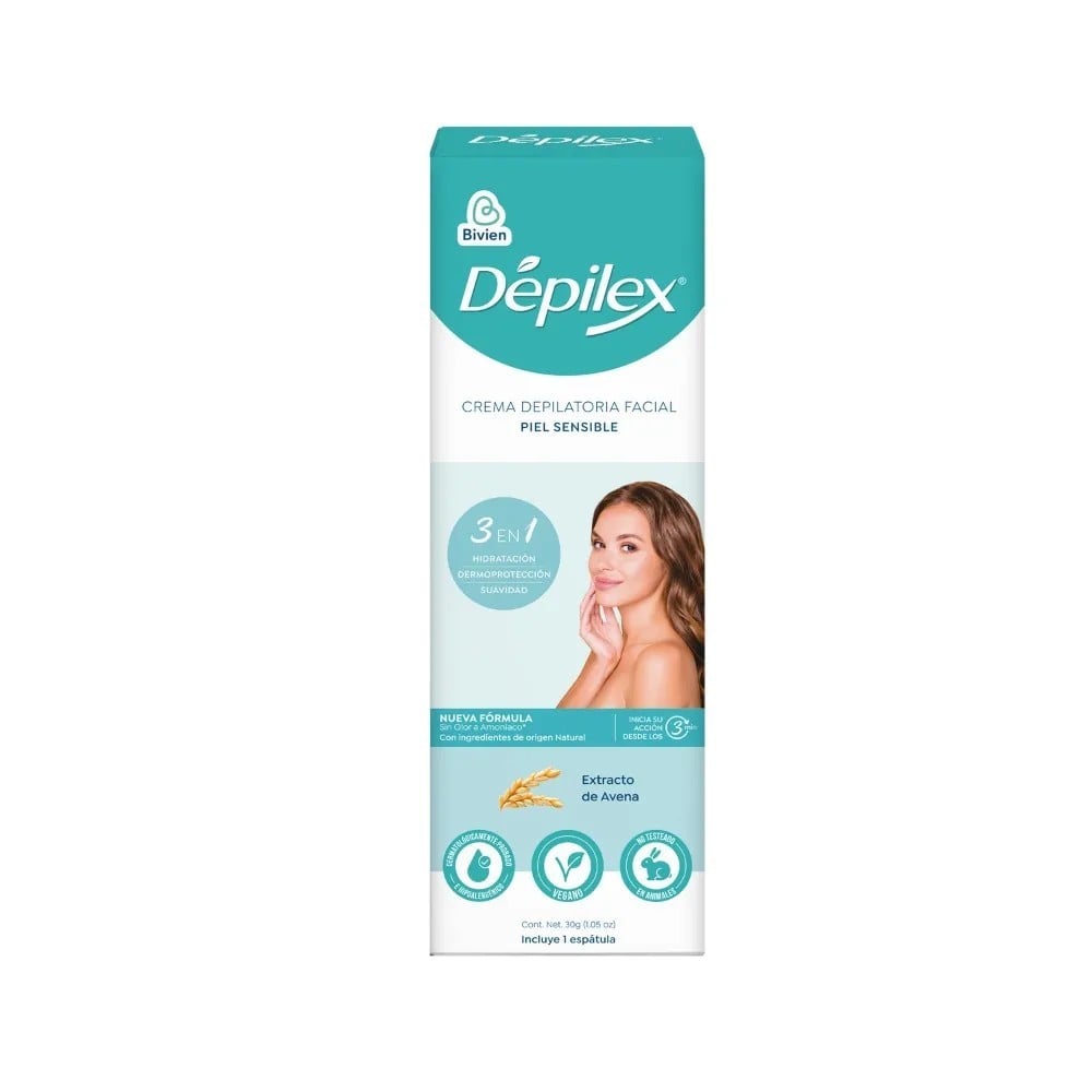 Crema Depilatoria Facial Depilex Piel Sensible Tubo 30Gr | Cruz Verde