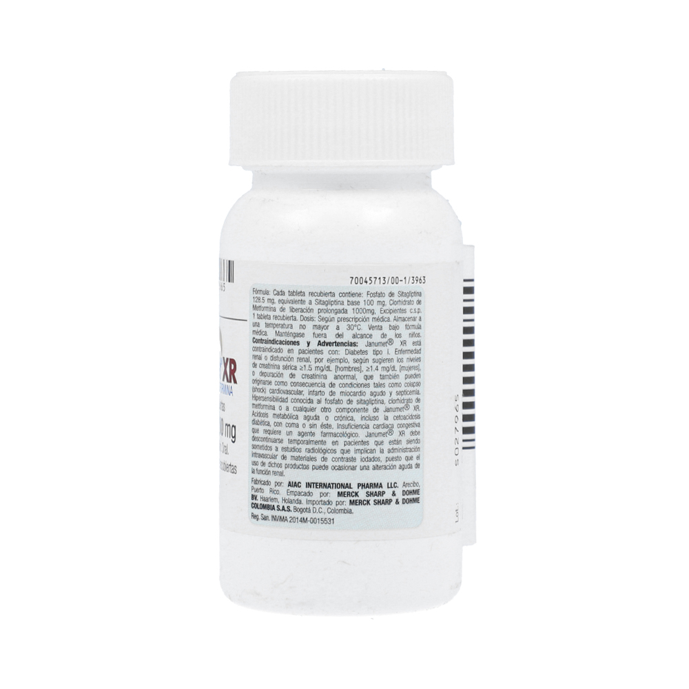 Janumet Xr Tabletas Liberación Prolongada (1000+100)Mg Frasco X 28 ...