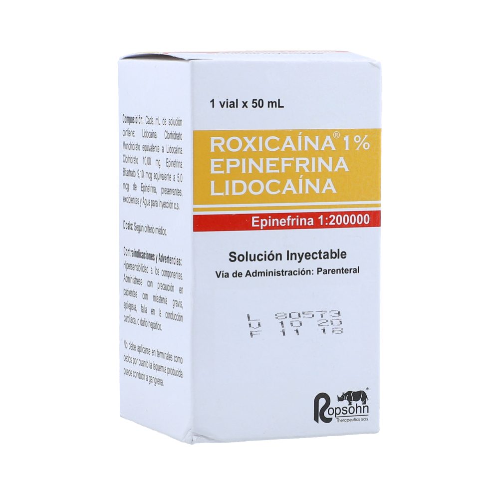 Roxicaina Ce 1%+1200000Ui Sol Iny Frasco X 50mL | Los expertos en ...