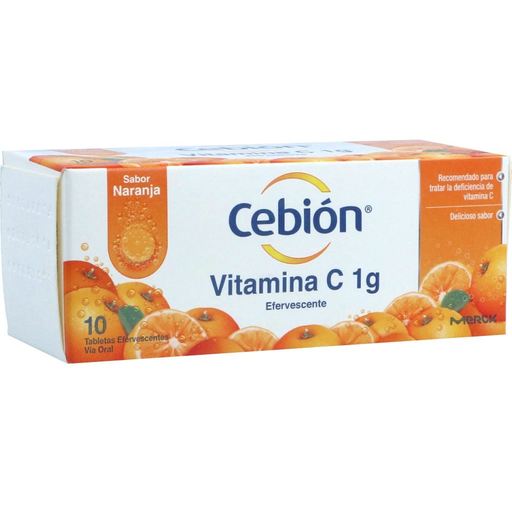 Cebión 1Gr Tableta Efervescente Tubo X 10 Naranja | Cruz Verde