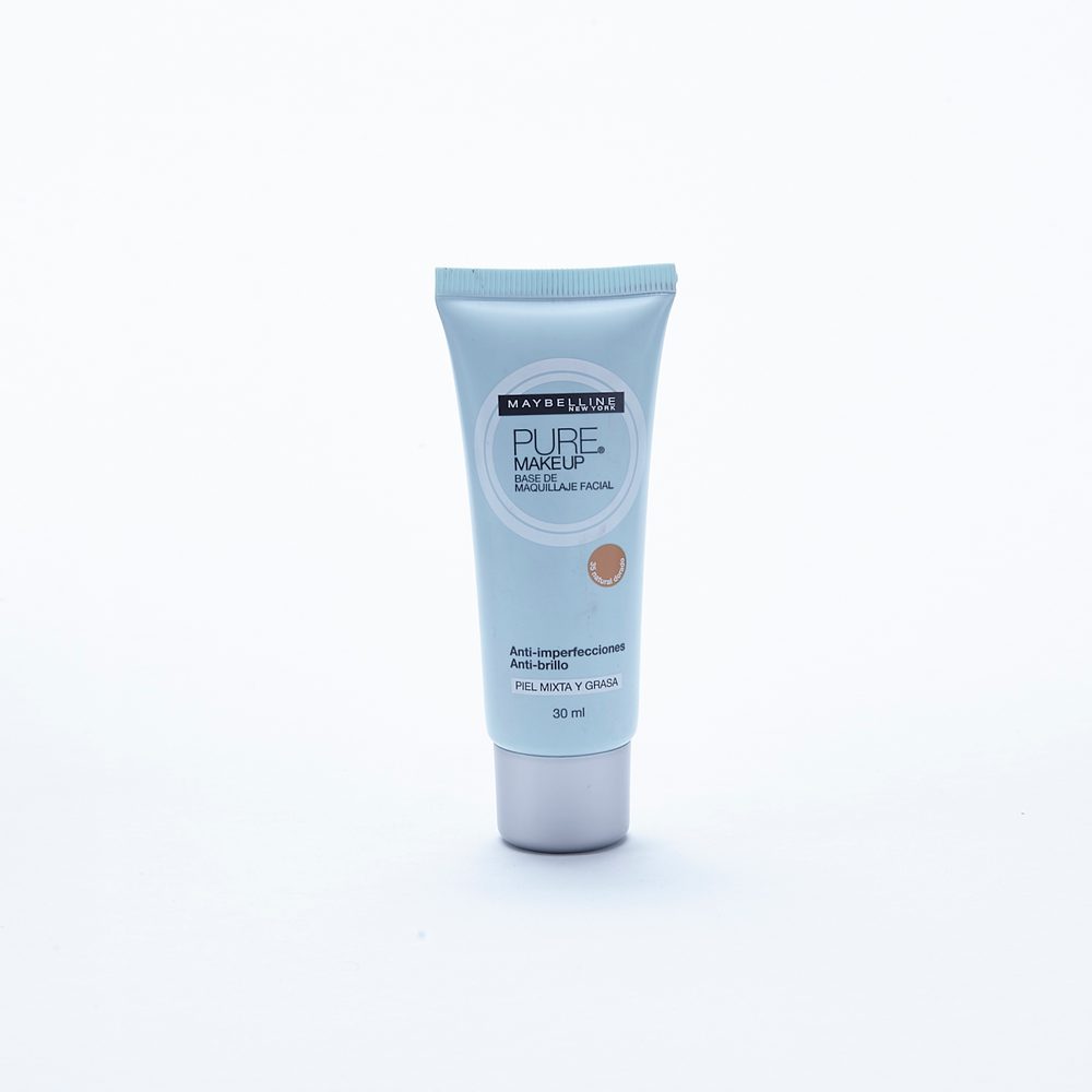 Base Maquillaje Pure Makeup Maybelline Natural Dorado Unidad X 30mL ...