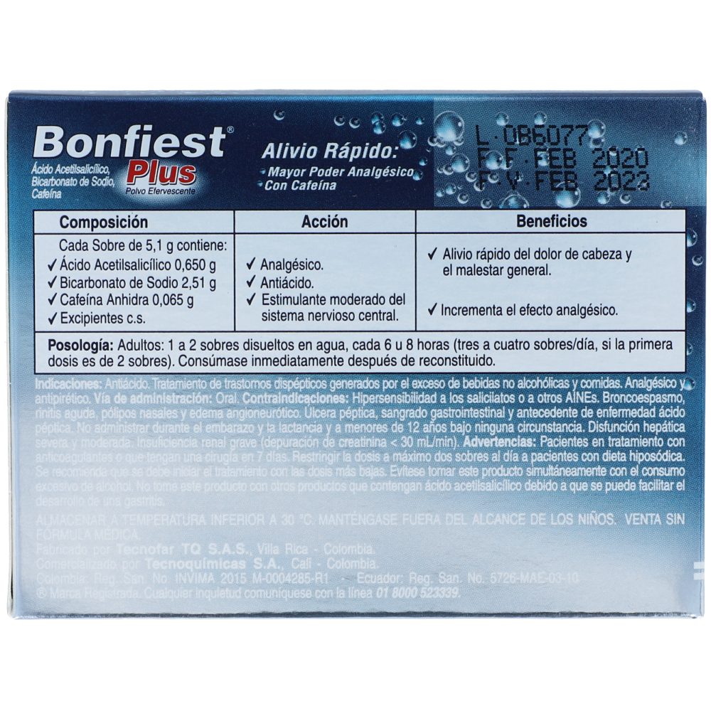 Bonfiest Plus Polvo Efervervescente Caja X 6 Sobres | Los expertos en ...