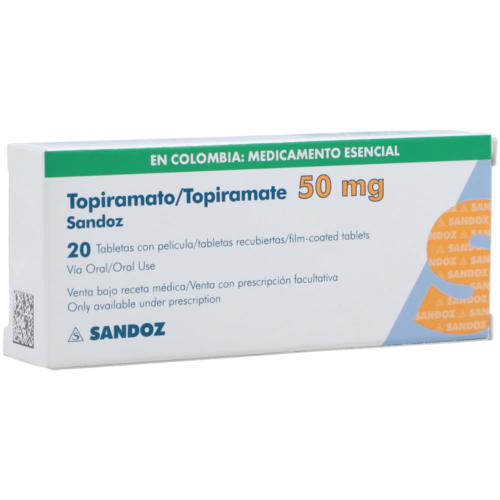 Topiramato 50Mg Tableta Recubierta Caja X 20 Sandoz | Los expertos en ...