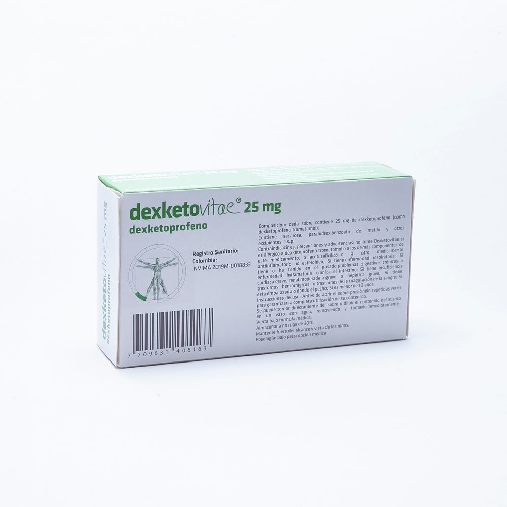 Dexketovitae Solución Oral 25Mg Caja X 10 Sobre X 10mL | Los expertos ...