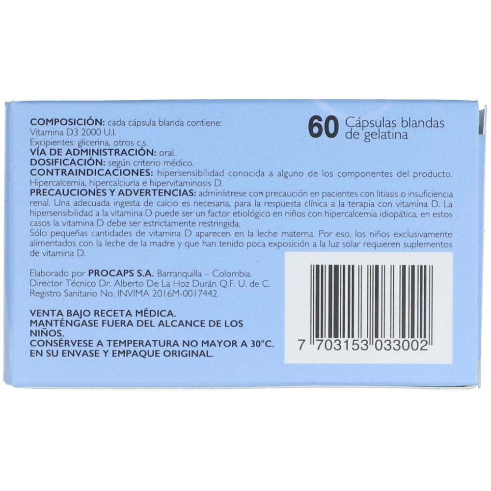 Deferol 2000 UI Caja X 60 Capsulas Blandas | Los expertos en ahorro Cruz Verde Colombia