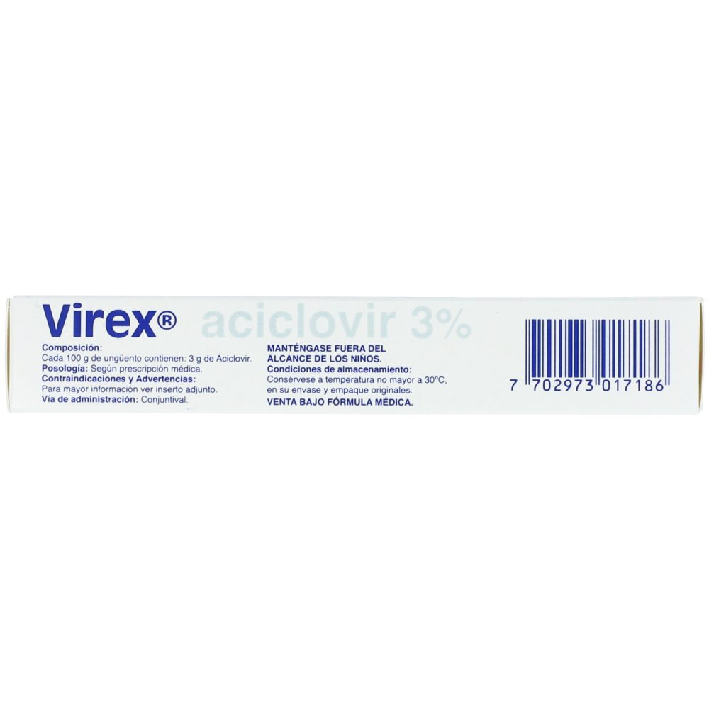 Virex 3% Ungüento Oft Tubo X 10Gr | Los expertos en ahorro Cruz Verde ...