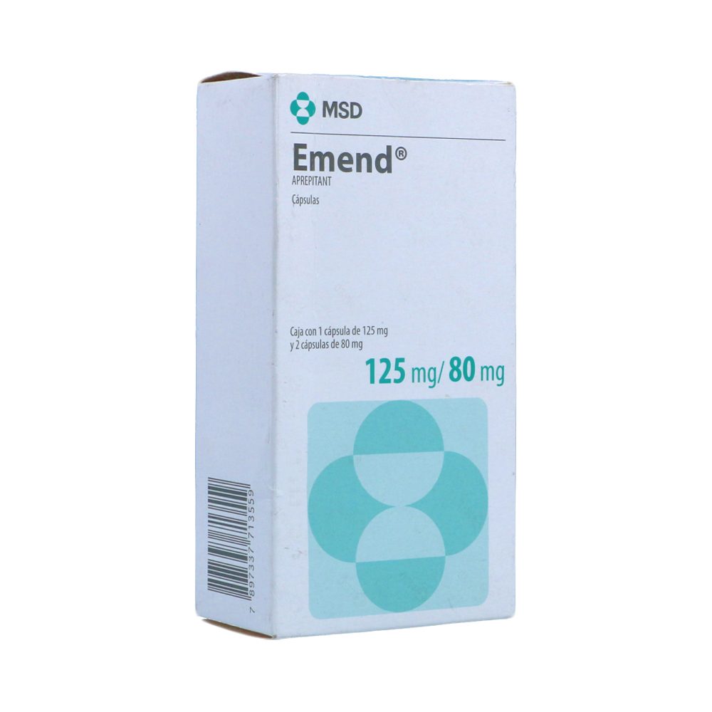 Emend 125 mg / 80 mg · 3 Cápsulas | Cruz Verde