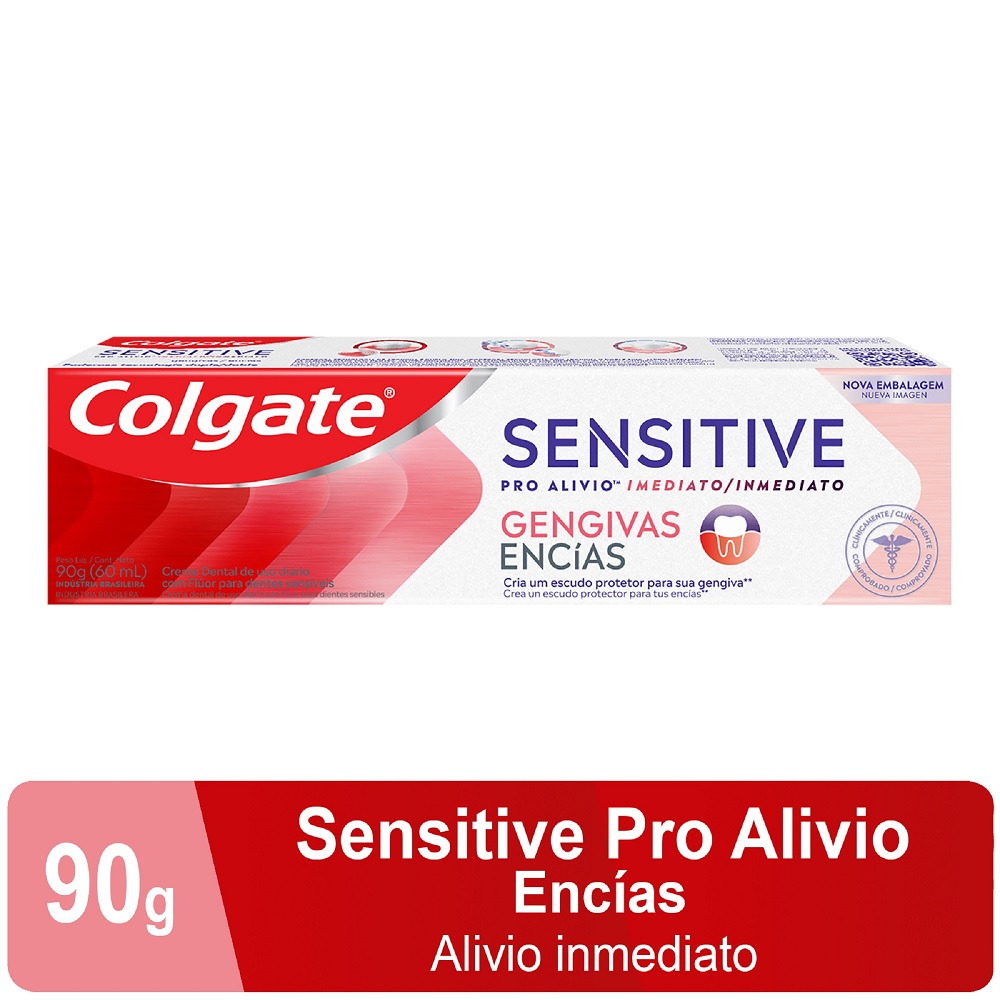 Crema Dental Sensitive Colgate Pro-Alivio Inmediato Encias Tubo X 90Gr ...