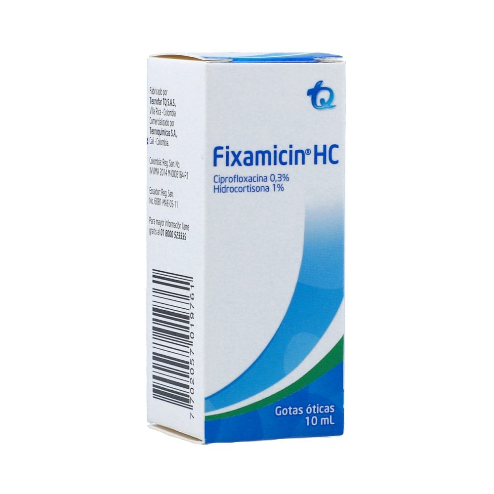 Fixamicin Hc 0.3%+0.1% Solución Otica - 10 ml | Cruz Verde