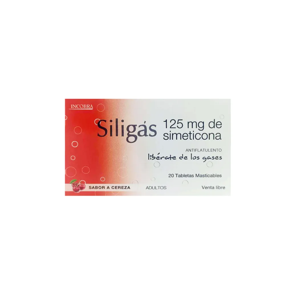 Siligas 125Mg Tabletas Masticables Caja X 20 Cereza | Cruz Verde