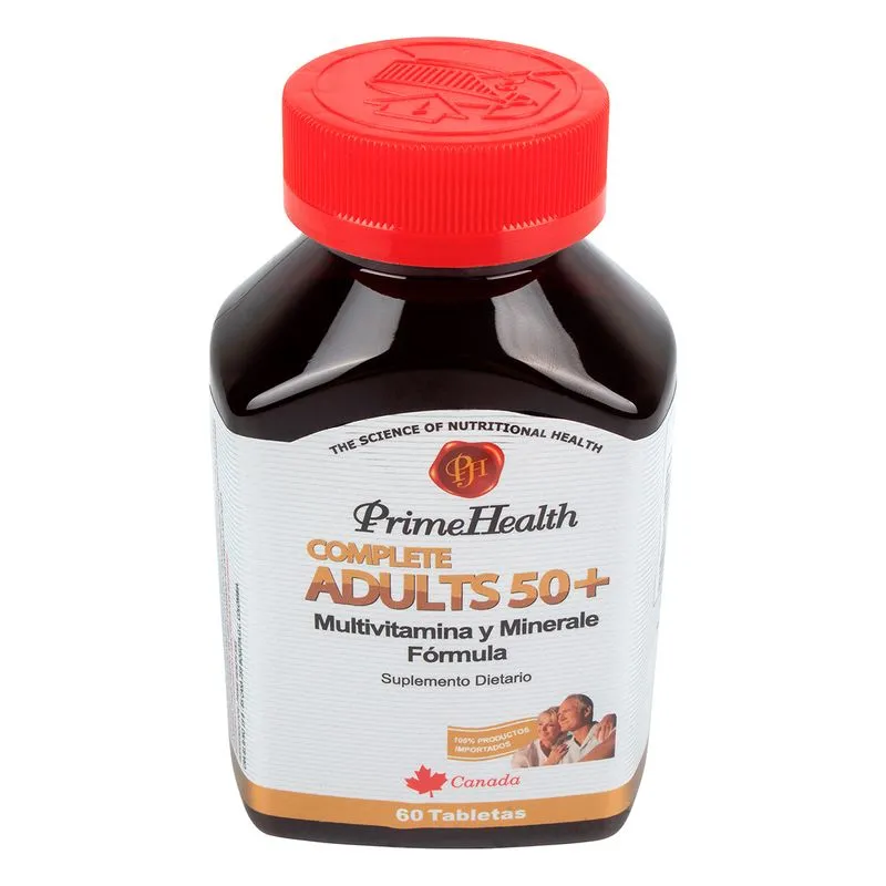 Complete Adultos 50+ Prime Health Multivitamin And Mineral Frasco X 60 ...