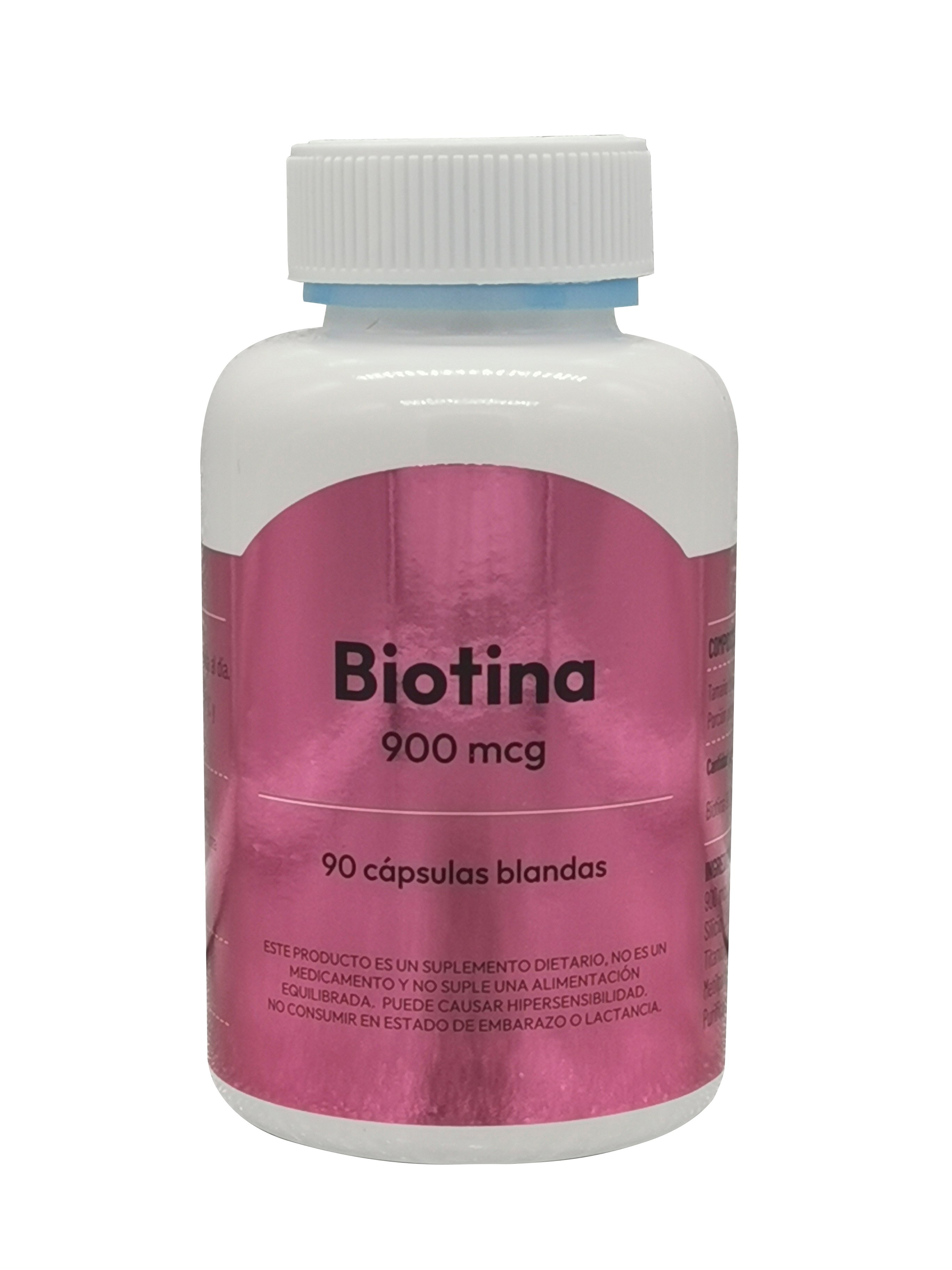 Biotina 900Mcg Capsulas Blandas Frasco X 90